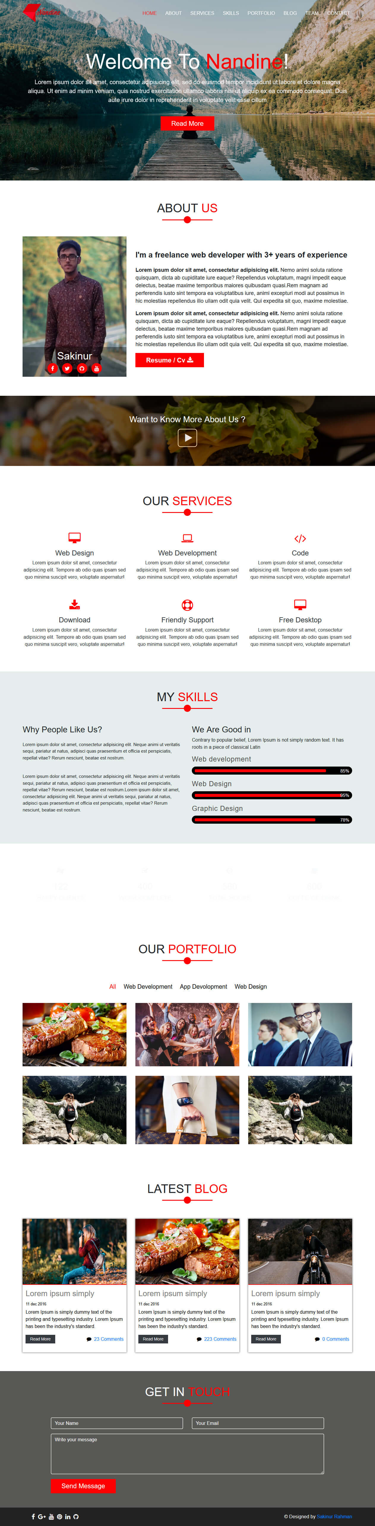 Nandine Multipage Web Template